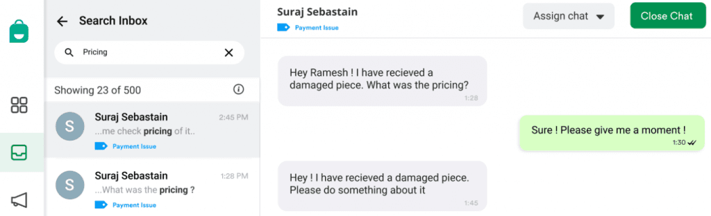 How to use Inbox Search feature to find your users on Interakt?