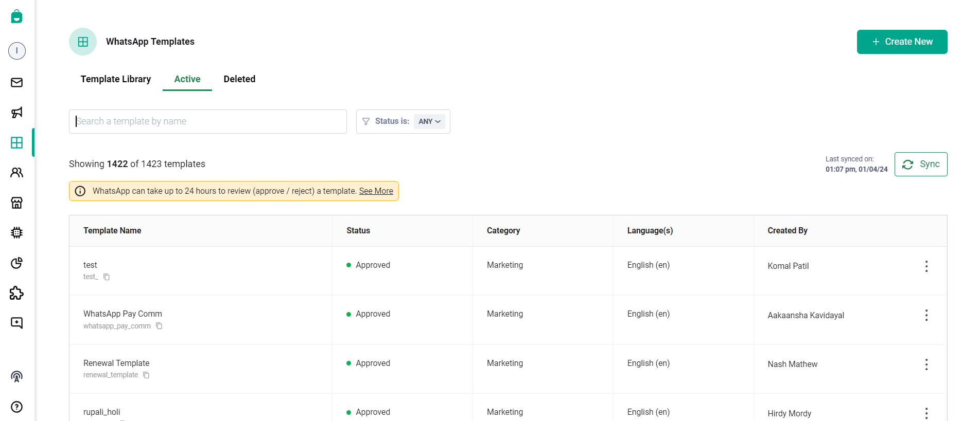 How to create new WhatsApp Business Templates on Interakt?