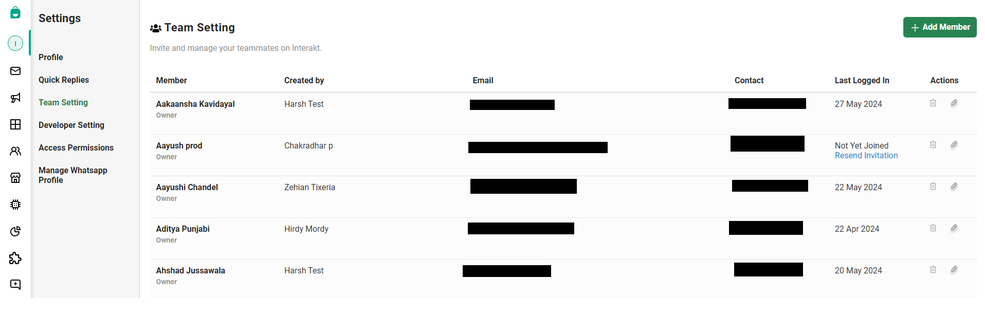 How to manage team settings, roles & permissions on Interakt?