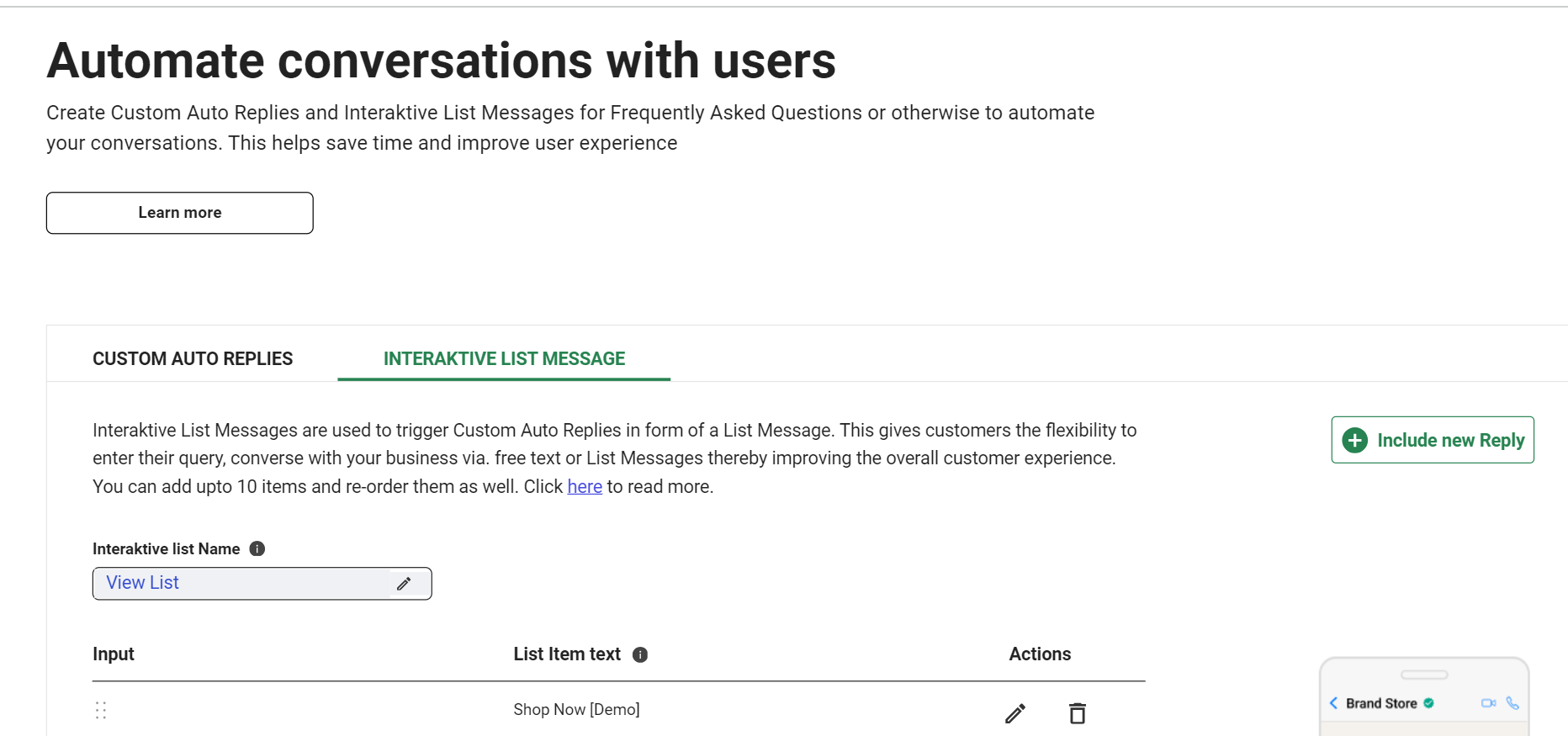 How to setup Custom Auto replies for FAQ's on Interakt?