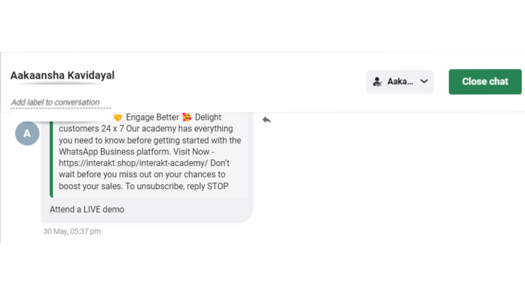 What is the use of Conversation Labels on Interakt?