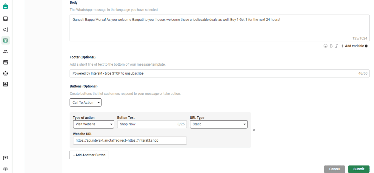 How to use Interakt's Templates Library for WhatsApp campaigns?