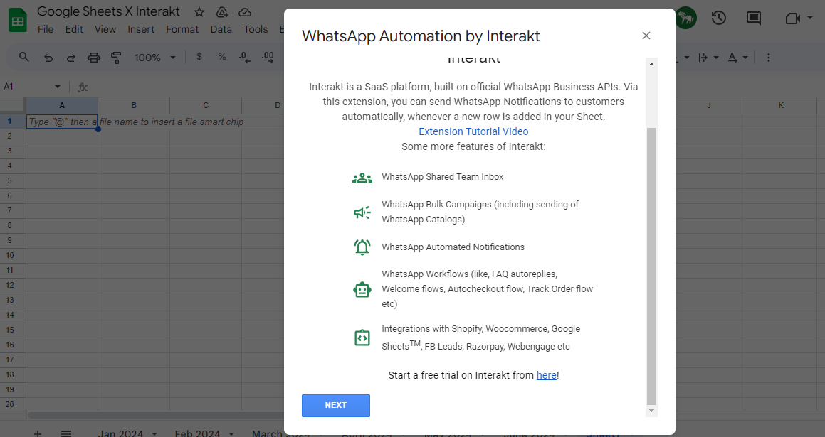How to integrate Google Sheets with Interakt?