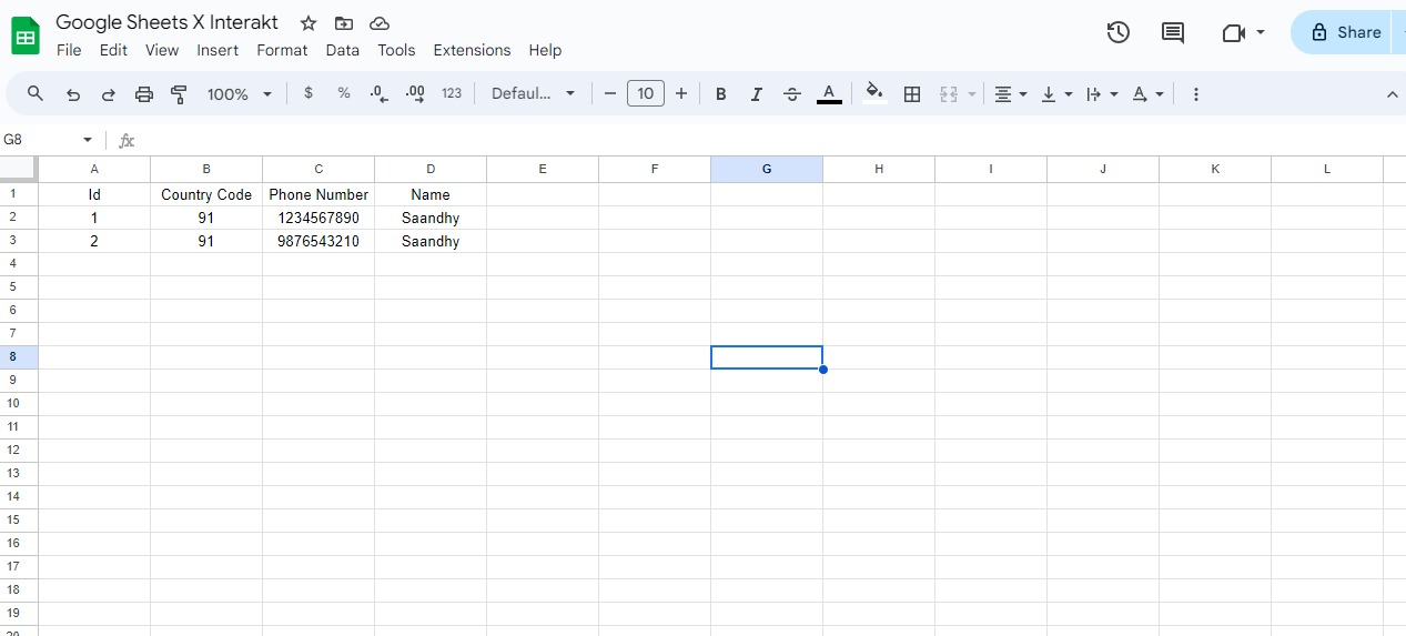 How to integrate Google Sheets with Interakt?