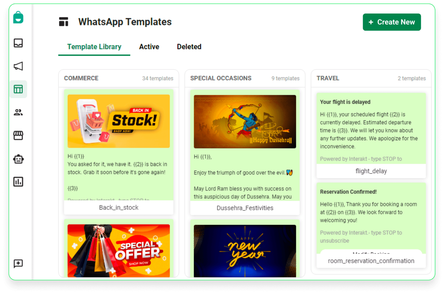 Access ready to use Templates with WhatsApp Notification Library | Interakt