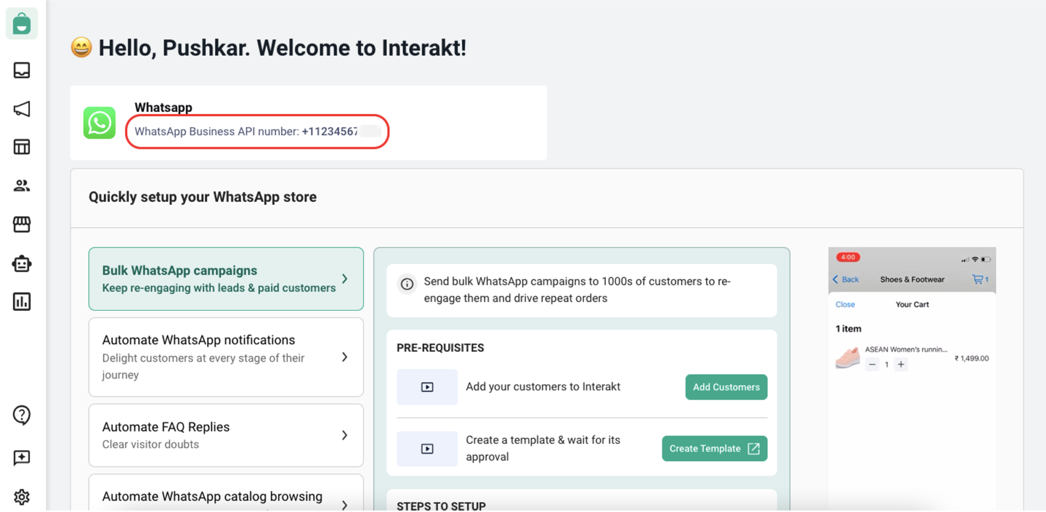 4 simple steps to integrate WhatsApp with MoEngage | Interakt