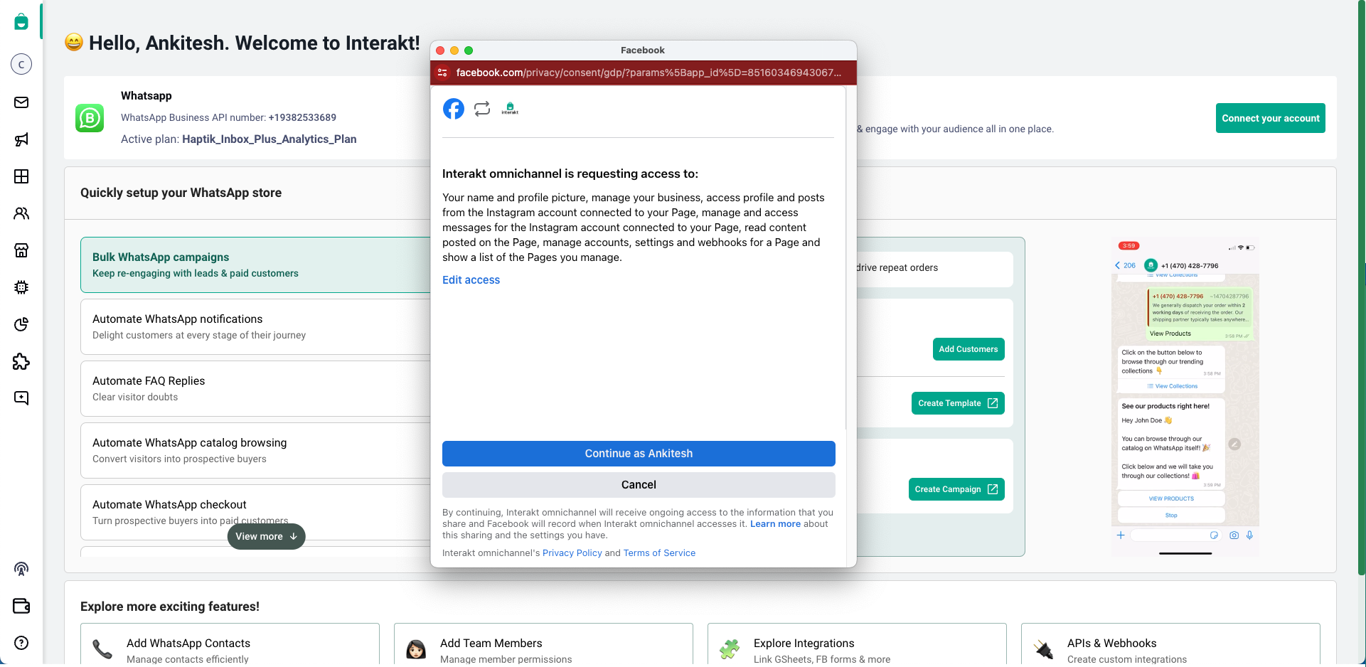 Manage Instagram Inbox with Interakt | Guide