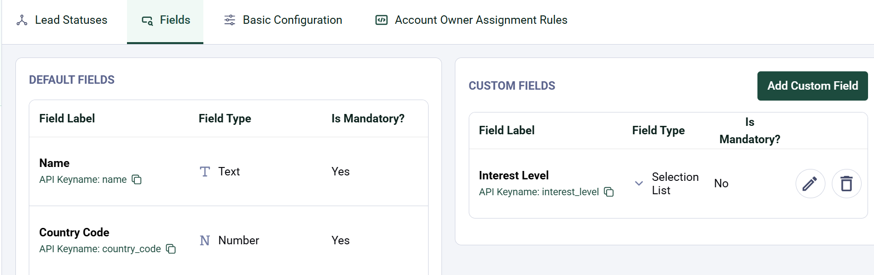 How to Add, Edit, and Manage Custom Fields in Contacts Settings