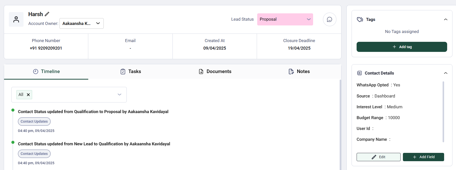 Understanding the Contact Timeline in Interakt